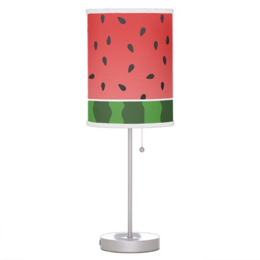 Red and Green Watermelon Table Lamp | Zazzle