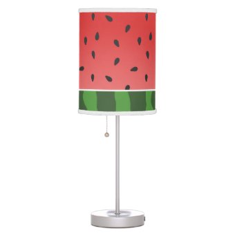Red and Green Watermelon Table Lamp | Zazzle