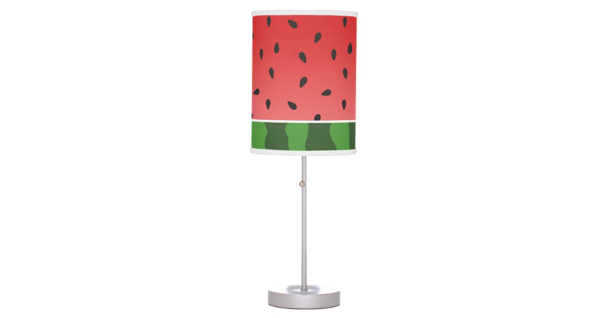 Red and Green Watermelon Table Lamp | Zazzle