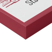 Red and Grey Firehouse Custom Station Number Faux Canvas Print | Zazzle