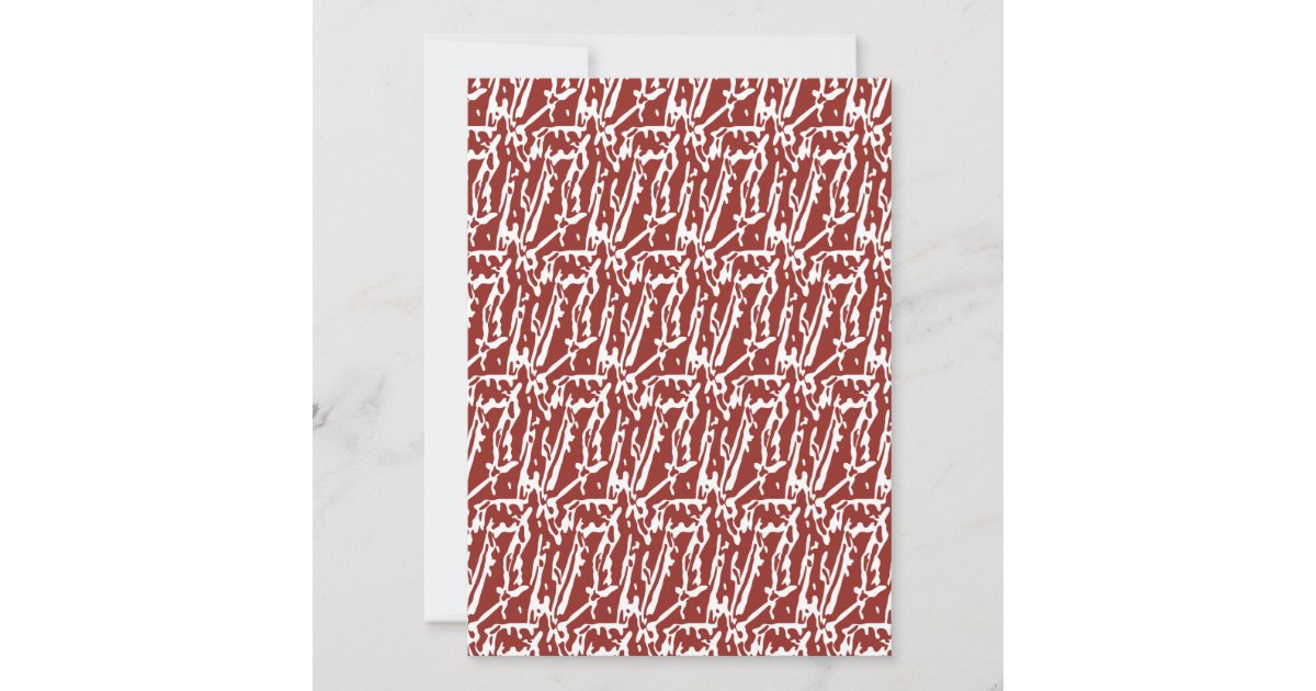 Red and orange abstract shapes blend and overlap a invitation | Zazzle