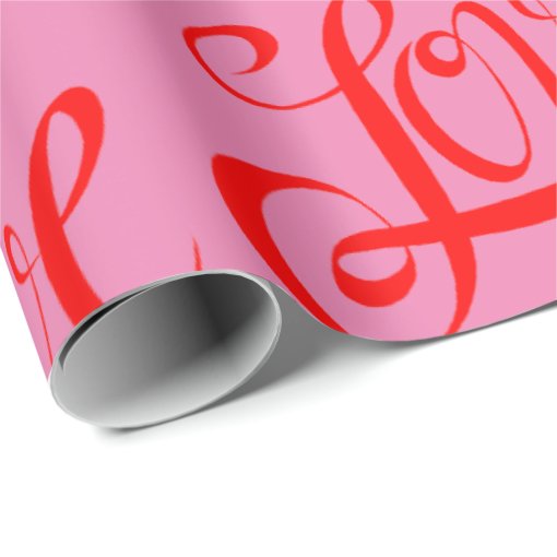 Red and Pink Love Wrapping Paper | Zazzle