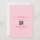 red and pink modern text wedding invitation | Zazzle