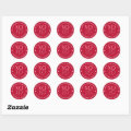Red and Pink XOXO Personalized Valentine's Day Classic Round Sticker ...