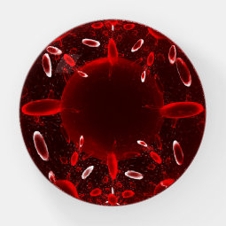 Red And White Blood Cells Fractal Paperweight | Zazzle