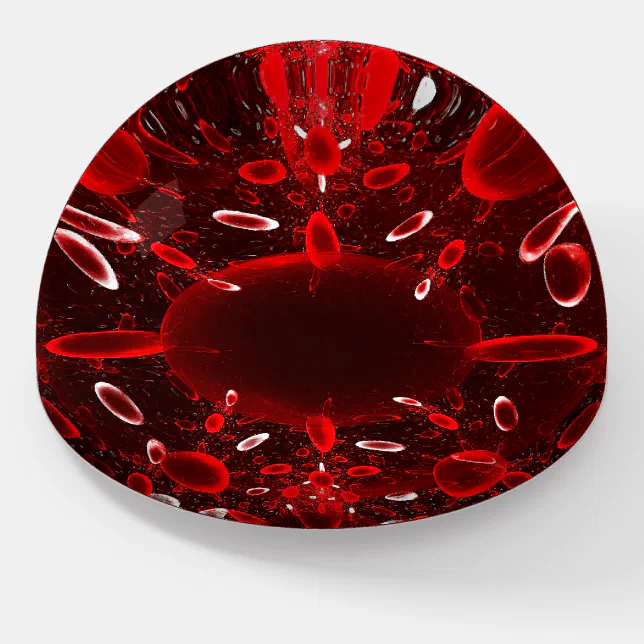Red And White Blood Cells Fractal Paperweight | Zazzle