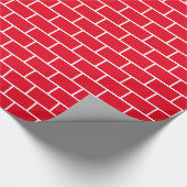 Red and White Brick Pattern Wrapping Paper | Zazzle