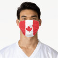 Red and White Canadian Flag Adult Cloth Face Mask | Zazzle