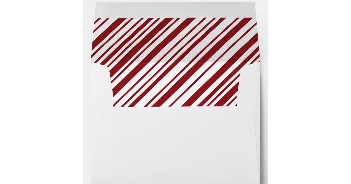 Red and White Candy Cane Envelope | Zazzle