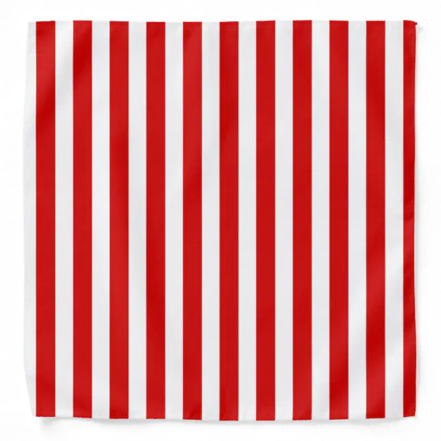 Red and white candy stripes bandana | Zazzle