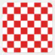 Red and White Checker Pattern Square Sticker | Zazzle