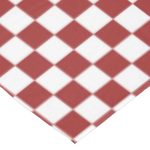 Red and White Checkered Squares Tablecloth | Zazzle