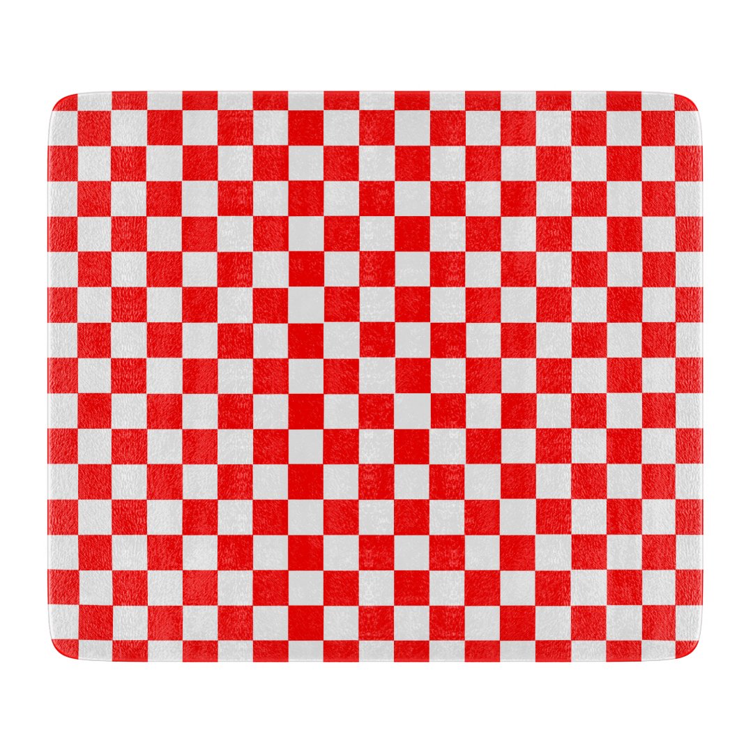 Red And White Classic Checkerboard by STaylor Cutting Board | Zazzle