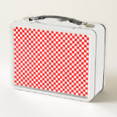 Red and White Classic Checkerboard by STaylor Metal Lunch Box | Zazzle