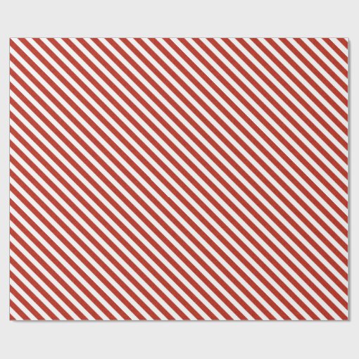Red and White classic christmas stripes Wrapping Paper | Zazzle