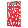 Red and White Heart Pattern | Cute Valentine Love Clipboard | Zazzle