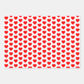 Red and White Hearts Wrapping Paper Sheets | Zazzle