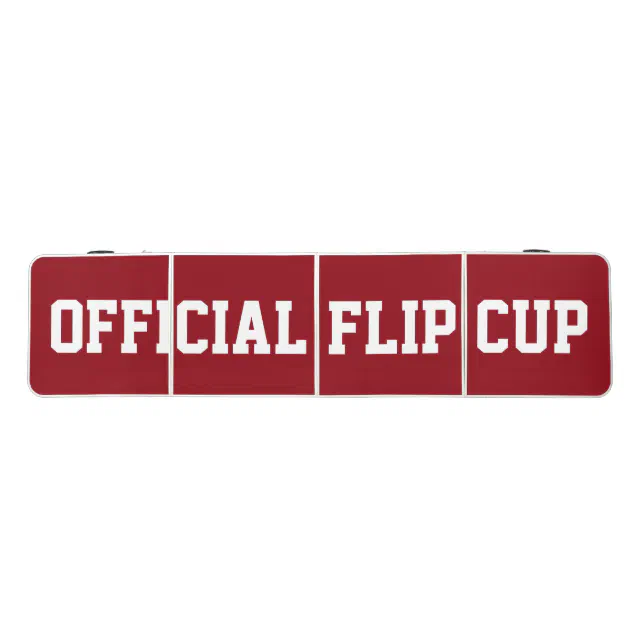 Red and White Official Flip Cup Table | Zazzle