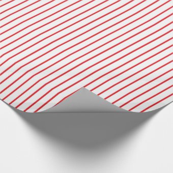 Red and White Pinstripe Wrapping Paper | Zazzle