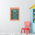 Red and White Polka Dots Classroom Rules Poster | Zazzle
