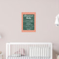 Red and White Polka Dots Classroom Rules Poster | Zazzle