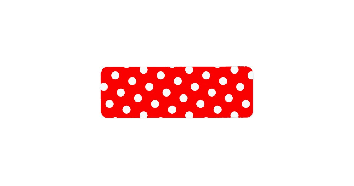 Red and White Polka Dots Label | Zazzle