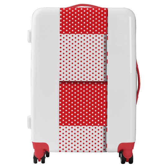 Red and White Polka Dots Luggage | Zazzle.com