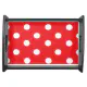 Red and White Polka Dots Tray | Zazzle
