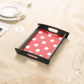 Red and White Polka Dots Tray | Zazzle