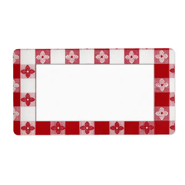 Red and White Retro Label | Zazzle