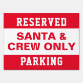 Red and White Santa Reserved Parking Sign | Zazzle