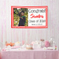 Red and White School Colors Photo Banner | Zazzle