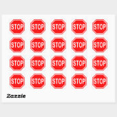 Red and White Stop Sign Sticker | Zazzle