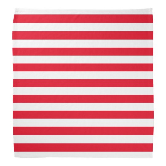 Red and White Stripe Pattern Bandana | Zazzle.com
