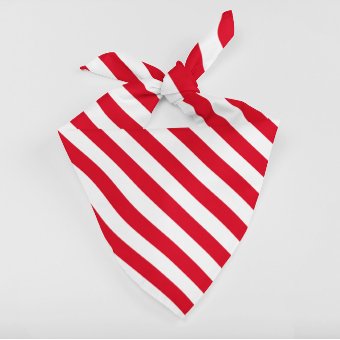 Red and White Stripe Pattern Bandana | Zazzle