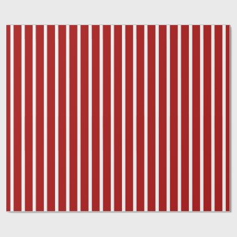 Red and White Stripe Wrapping Paper | Zazzle