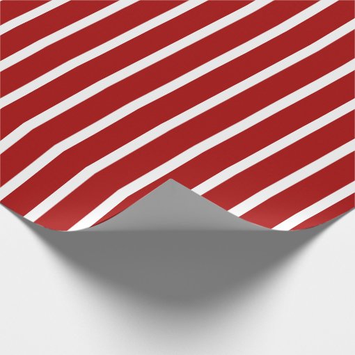Red and White Stripe Wrapping Paper | Zazzle