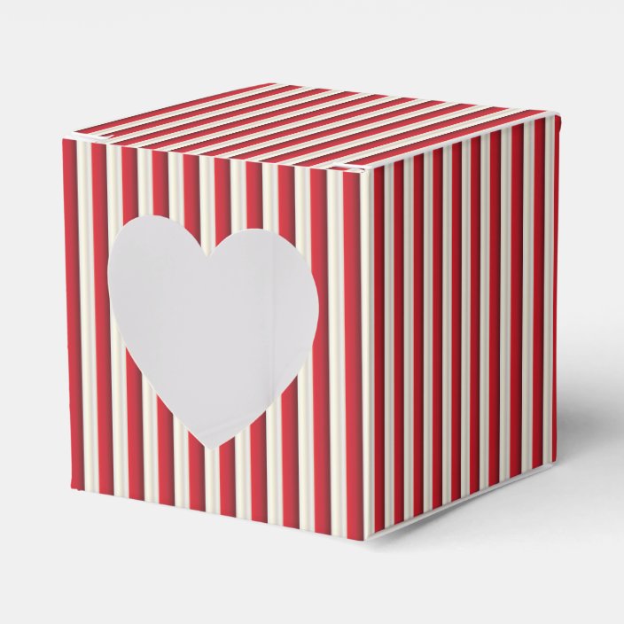 Red and White Striped Favor Box | Zazzle.com
