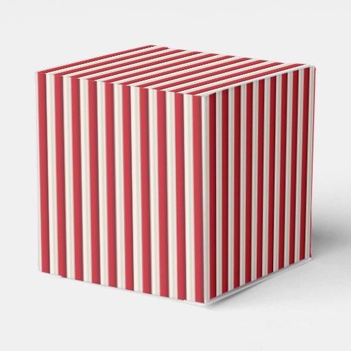 Red and White Striped Favor Box | Zazzle