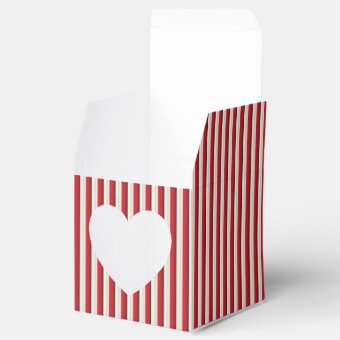 Red and White Striped Favor Box | Zazzle