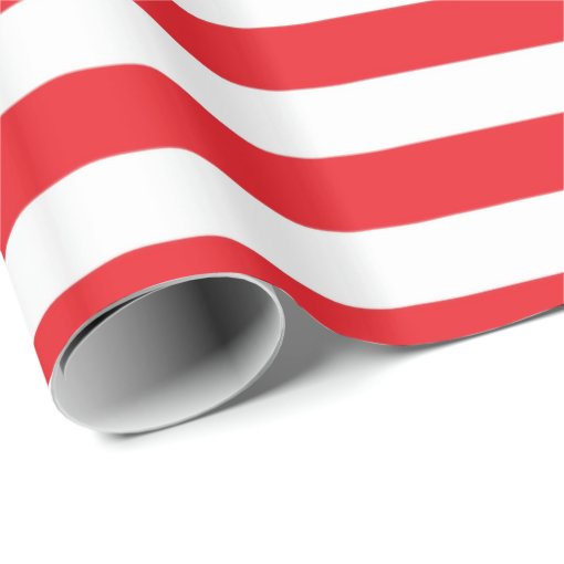 Red and White Stripes Wrapping Paper | Zazzle