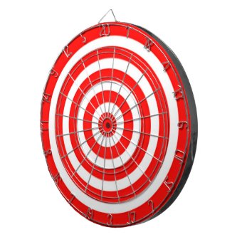 Red and White Target Dart Board | Zazzle