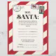 Red and White Vintage Christmas Santa Letter. Flyer | Zazzle