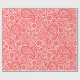 Red and white vintage paisley pattern wrapping paper | Zazzle