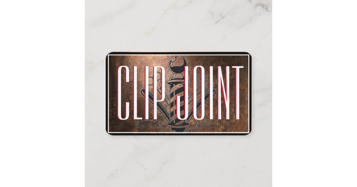 Red and White w/BarberPole, Straight Razor Business Card | Zazzle