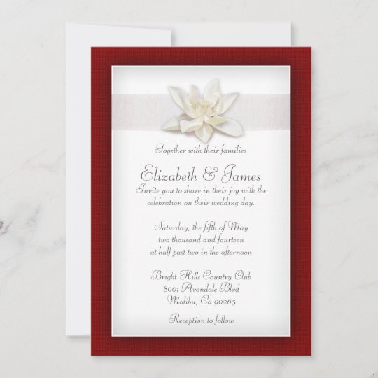 Red And White Wedding Invitations | Zazzle.com