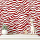 Red and White Zebra Stripe Wallpaper | Zazzle