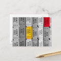 Red and Yellow Admit One Movie Ticket Postcard | Zazzle
