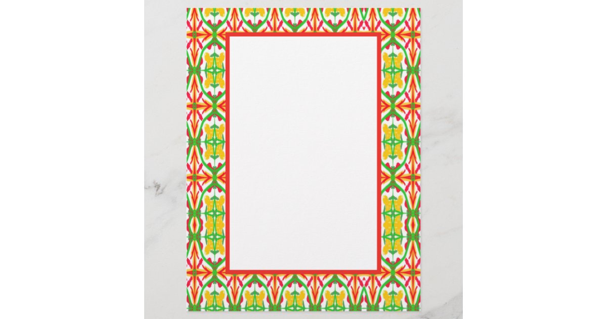 Red and Yellow Letterhead | Zazzle