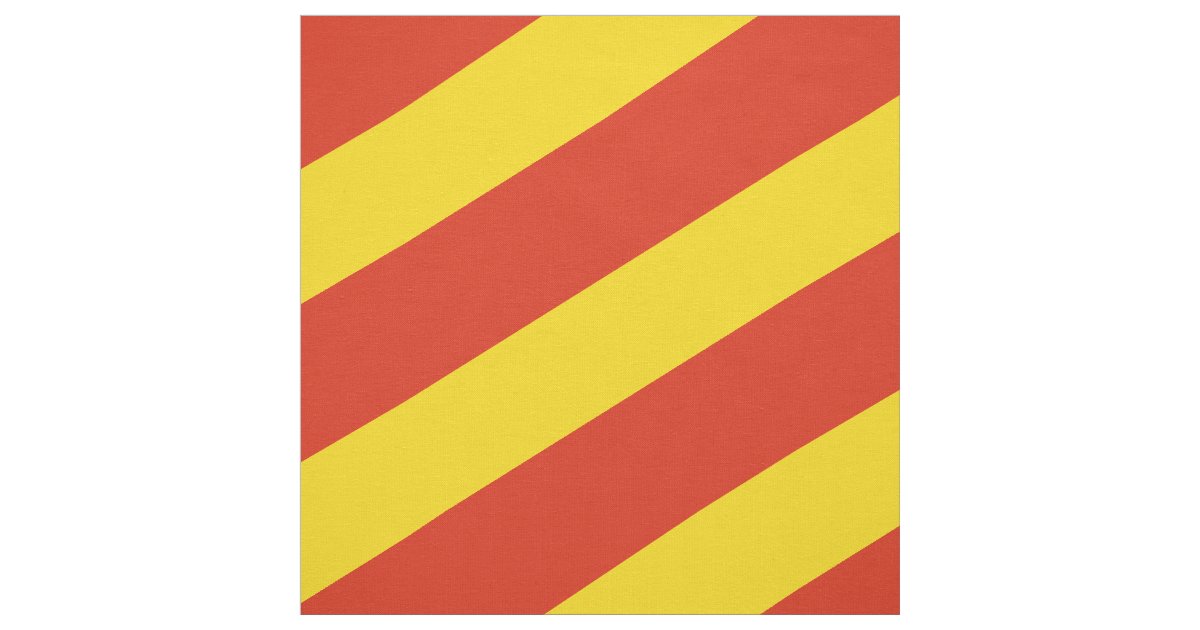 Red and yellow striped pattern fabric | Zazzle